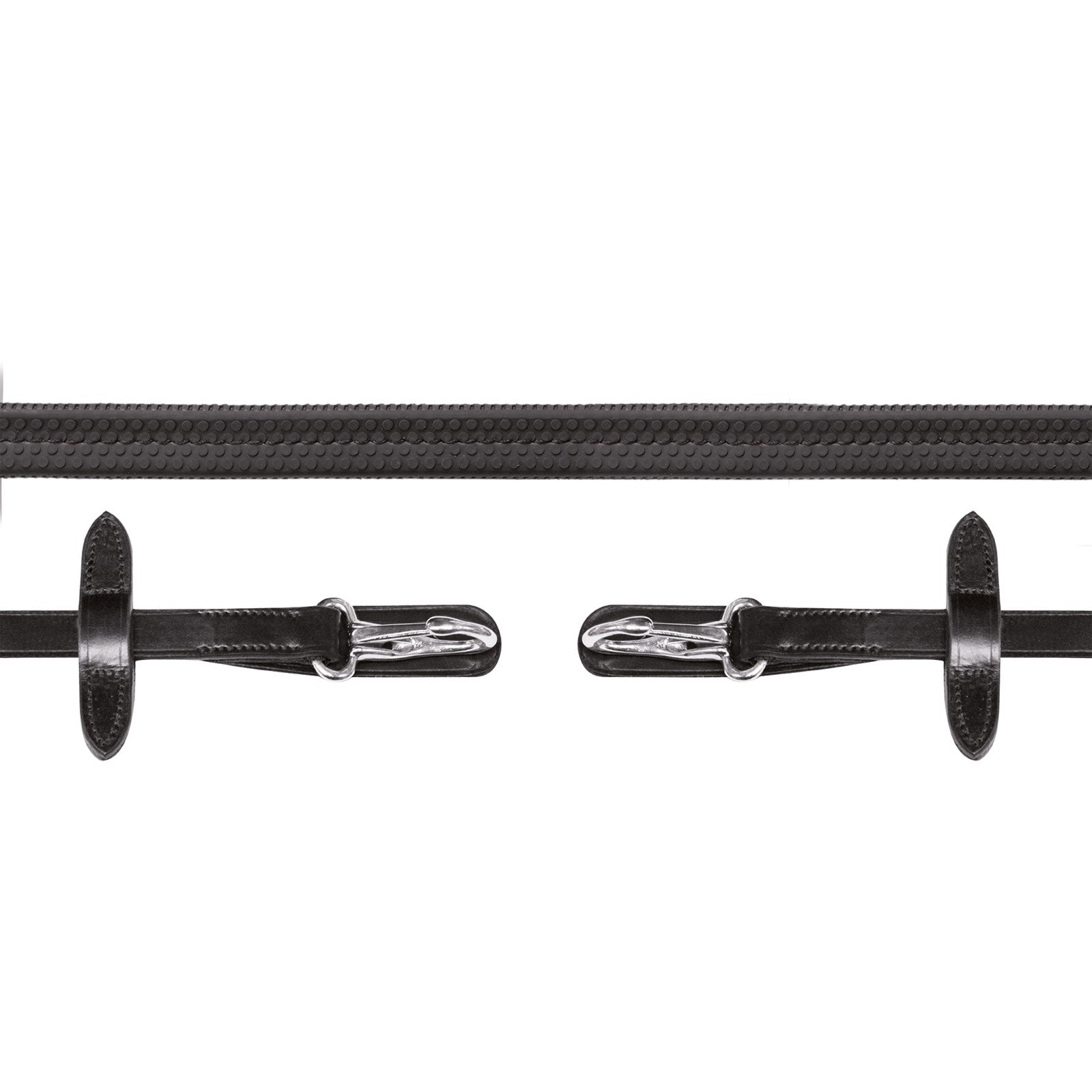 Neo rubber strap clip Black/Silver WB – horze