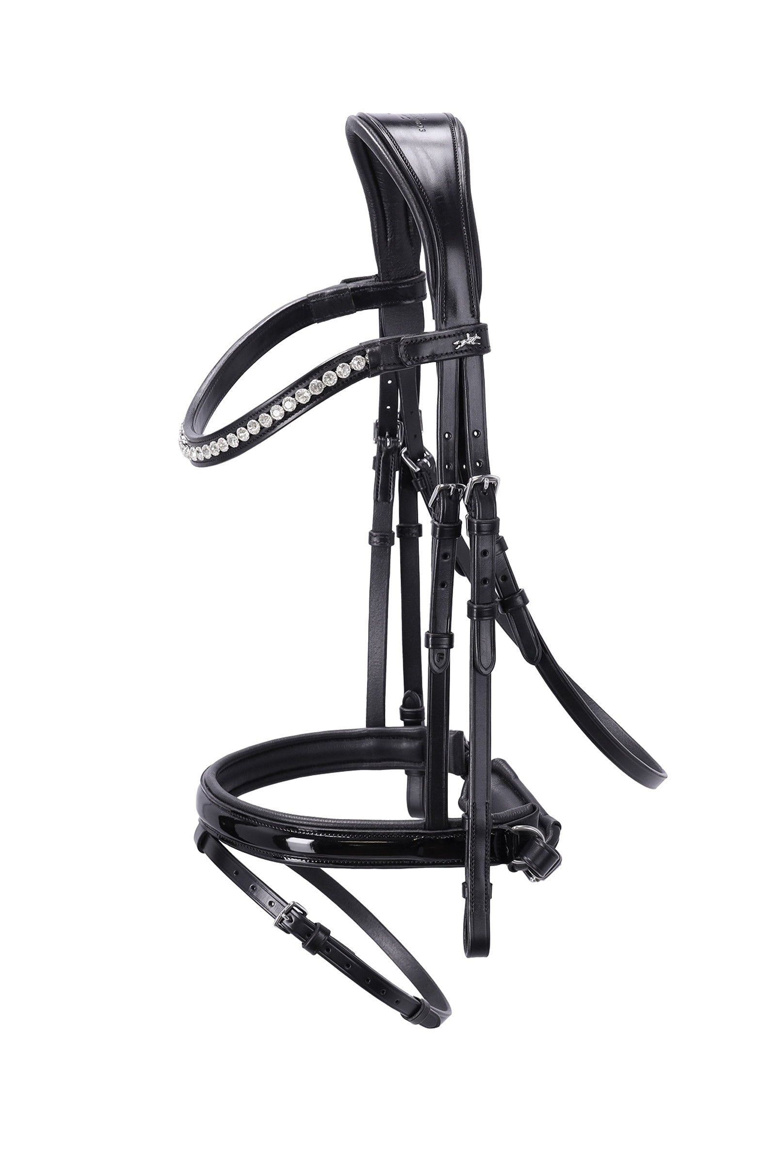 Palermo Trense black/patent/silver WB – horze